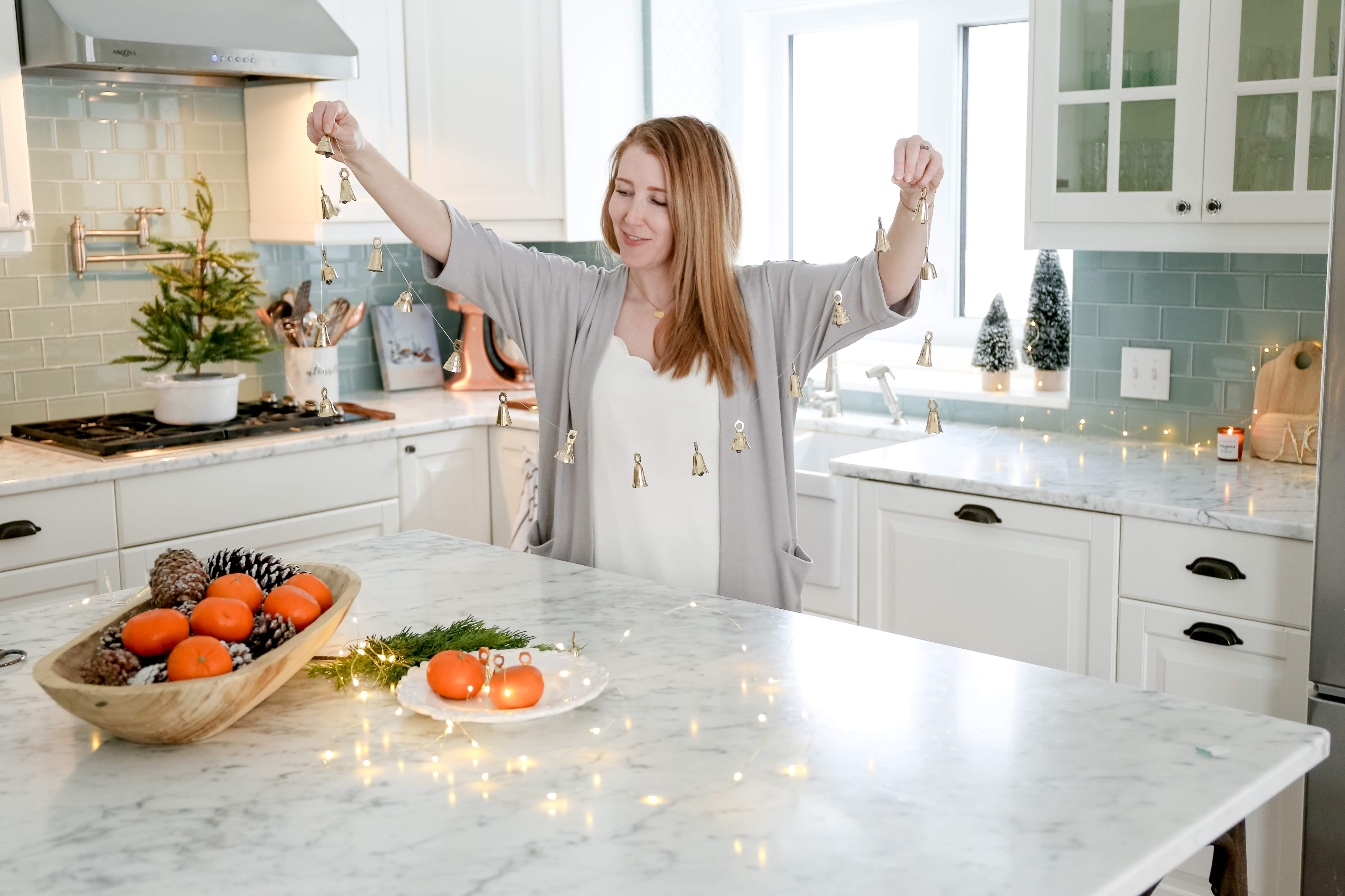 Easy DIY Brass Bell Garland - The Ginger Home