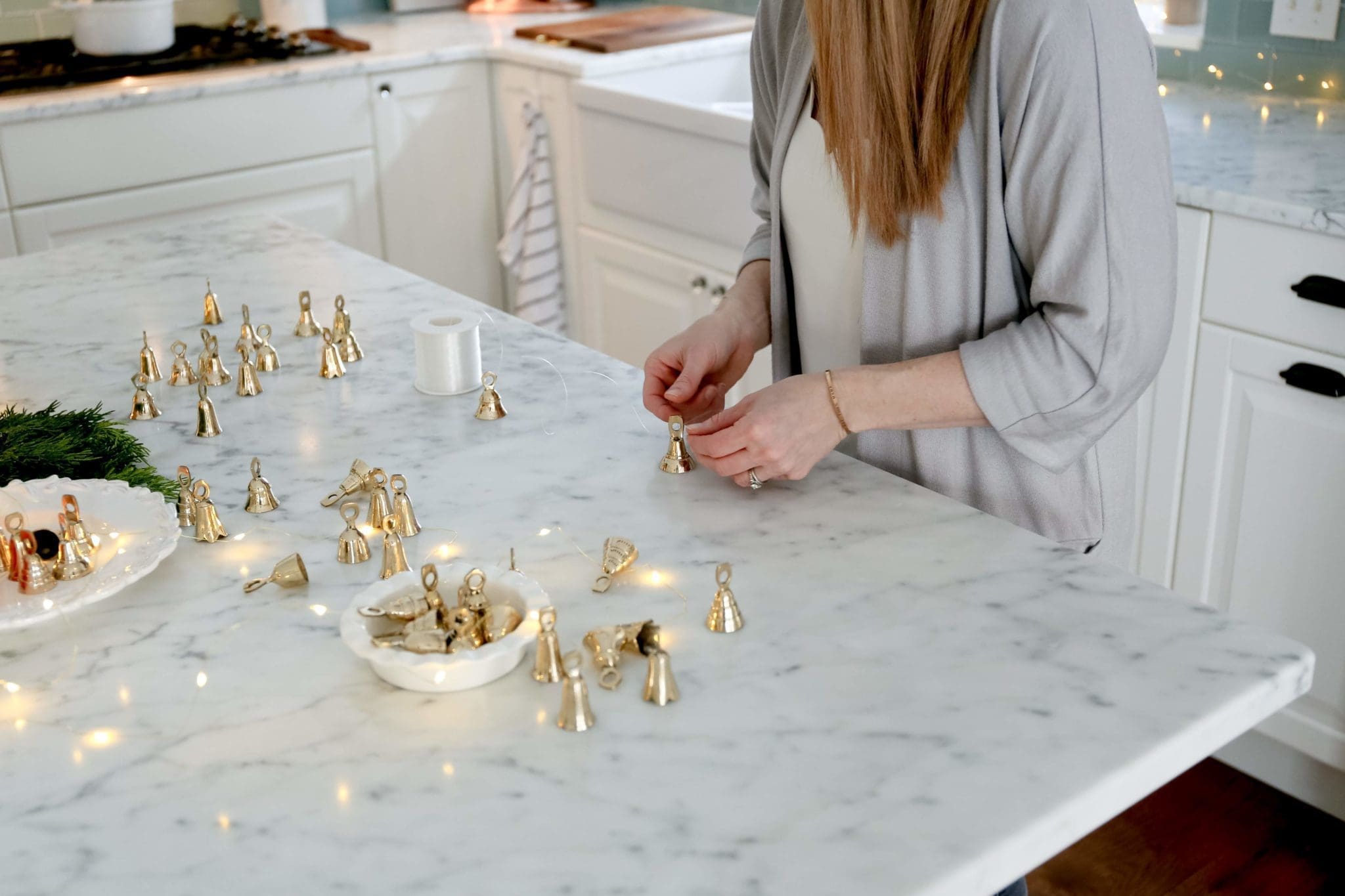 Easy DIY Brass Bell Garland - The Ginger Home