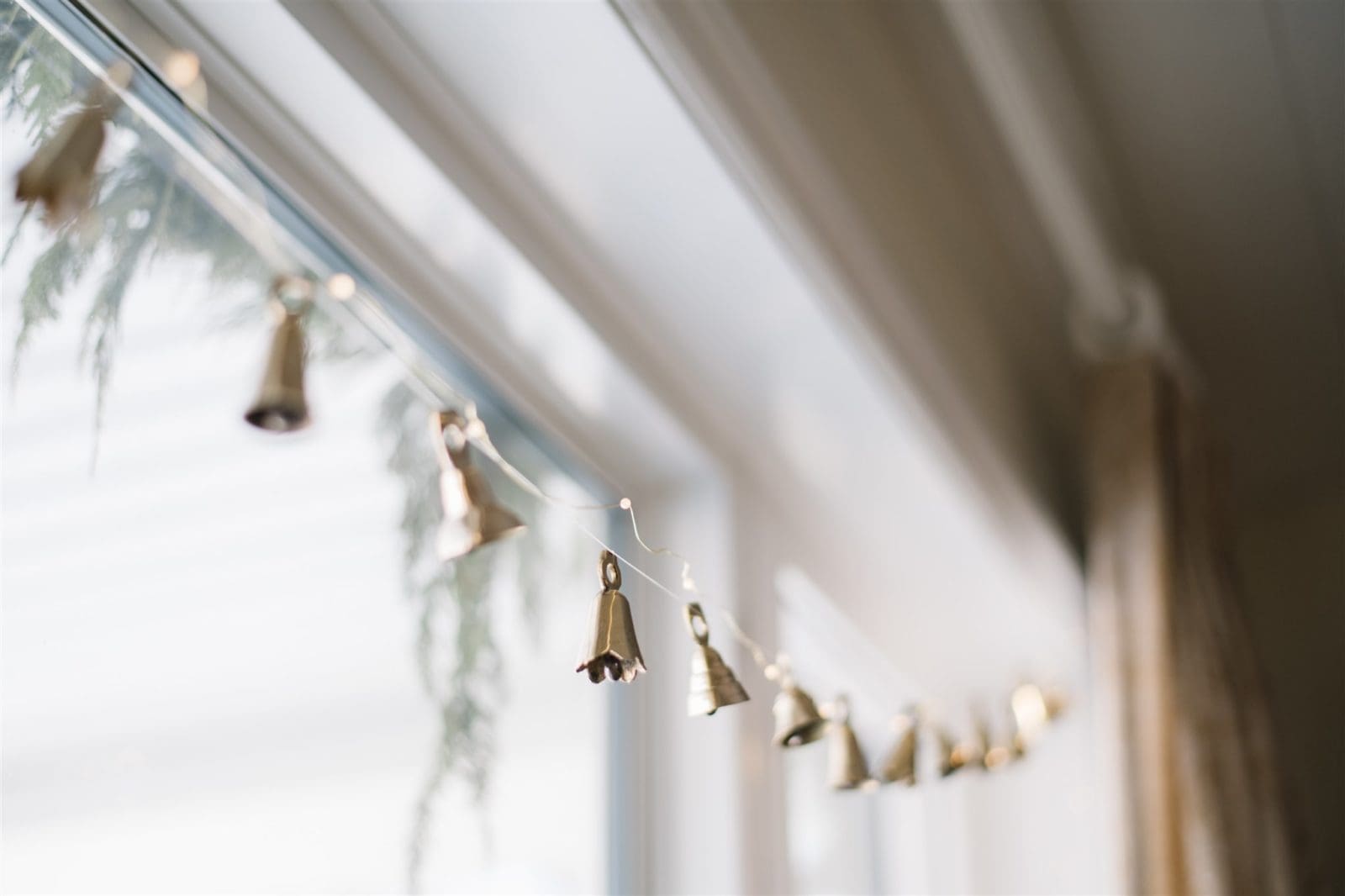 Easy DIY Brass Bell Garland - The Ginger Home