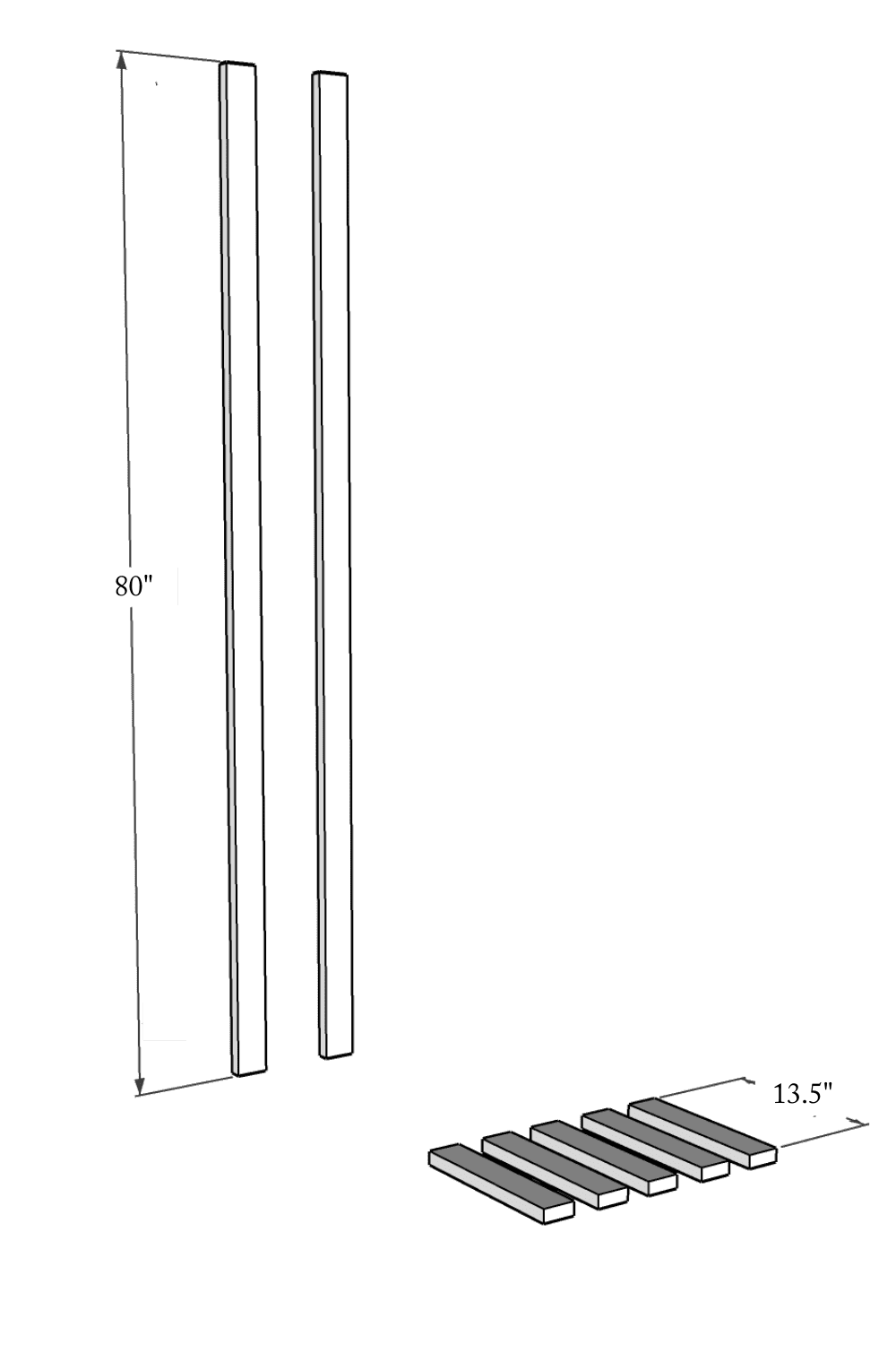 DIY Rolling Library Ladder Tutorial - The Ginger Home