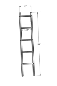 DIY Rolling Library Ladder Tutorial - The Ginger Home